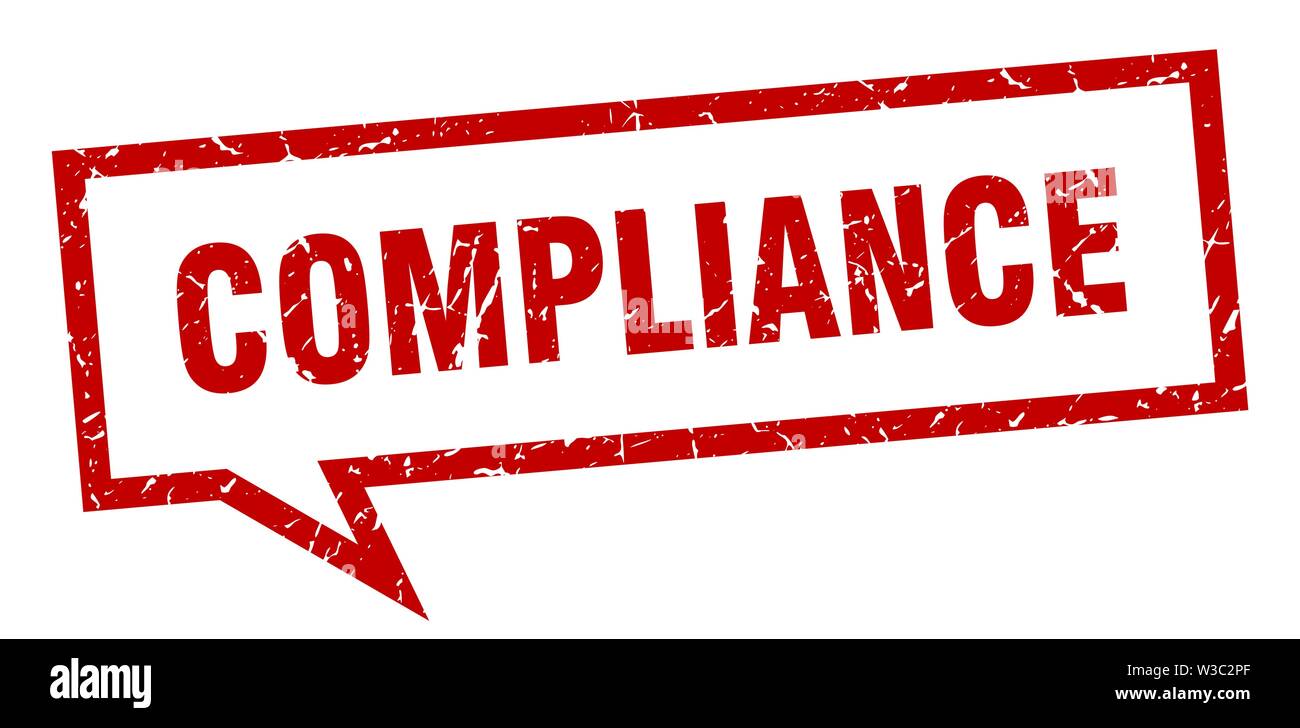 compliance sign. compliance square speech bubble. compliance Stock ...