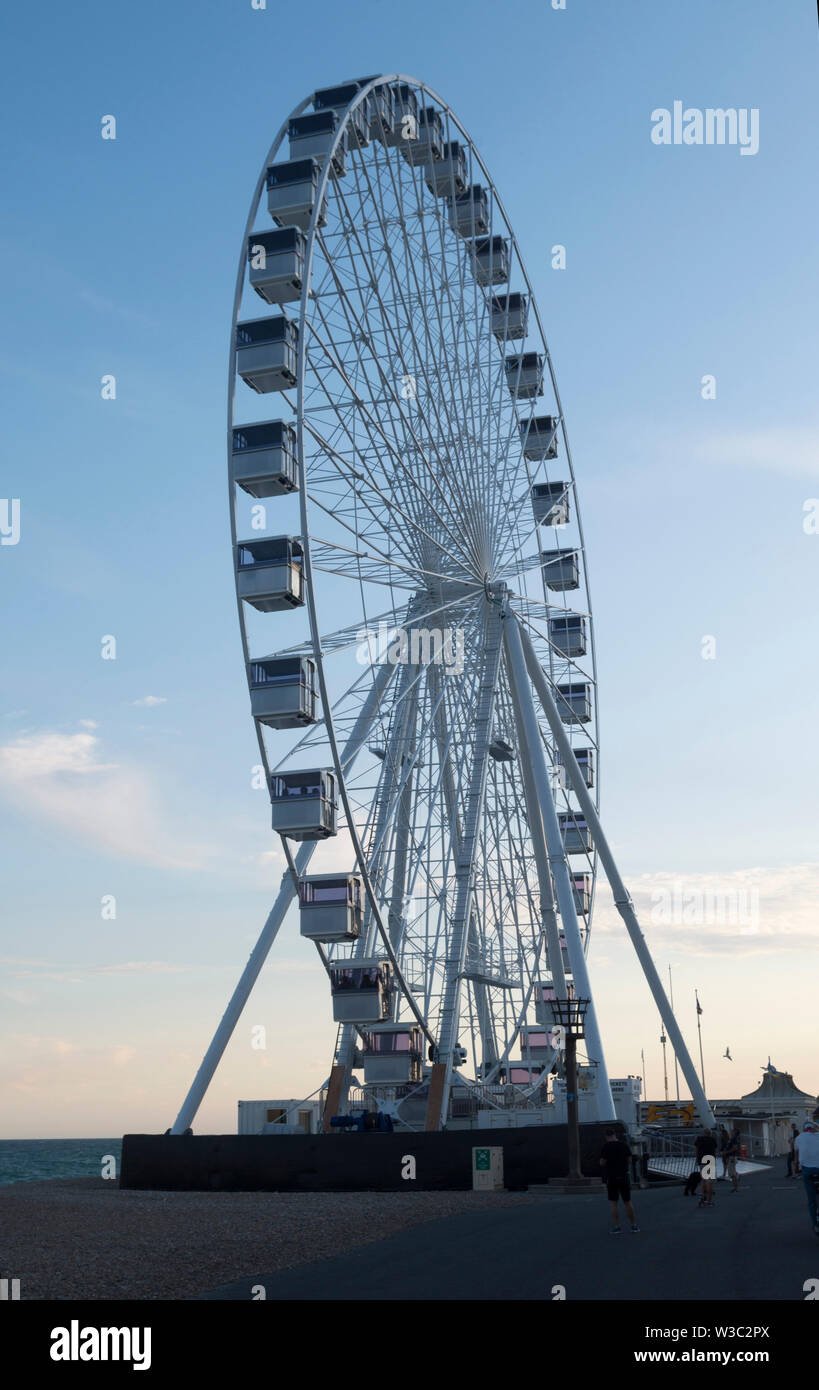 Worthing, UK. 11th July 2019. The 46 metre high Worthing Observation ...