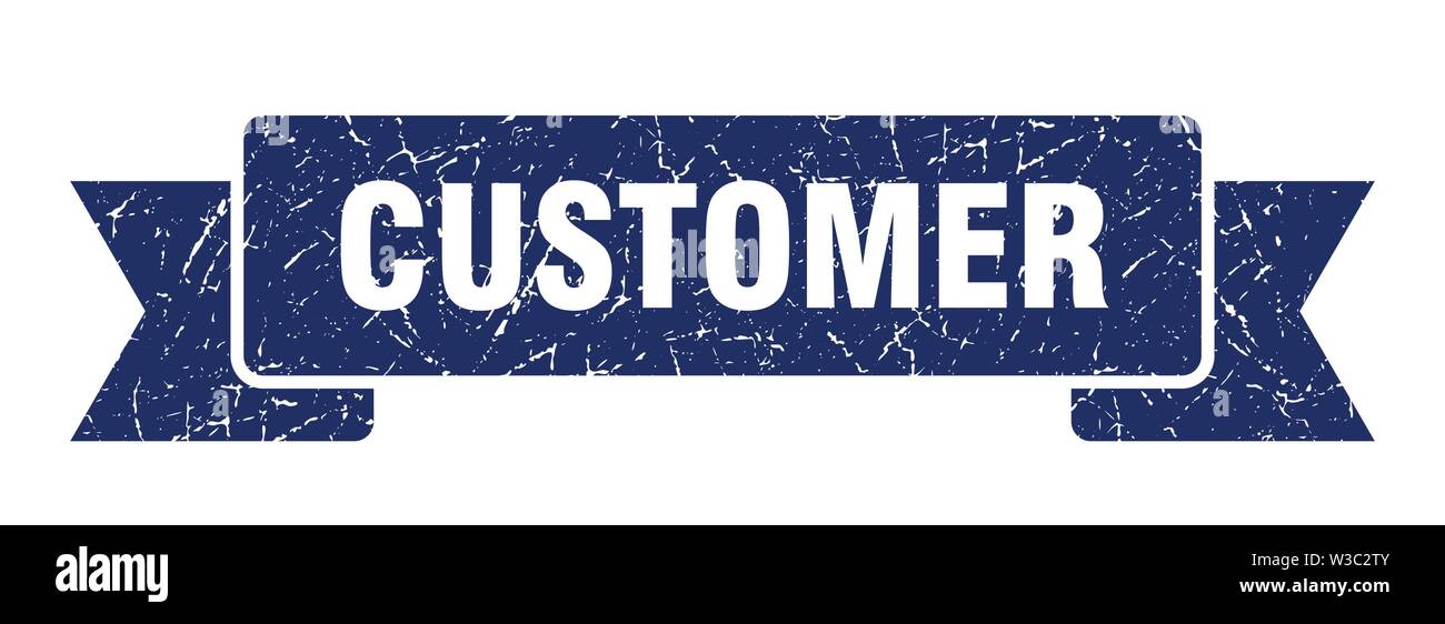 customer grunge ribbon. customer sign. customer banner Stock Vector ...
