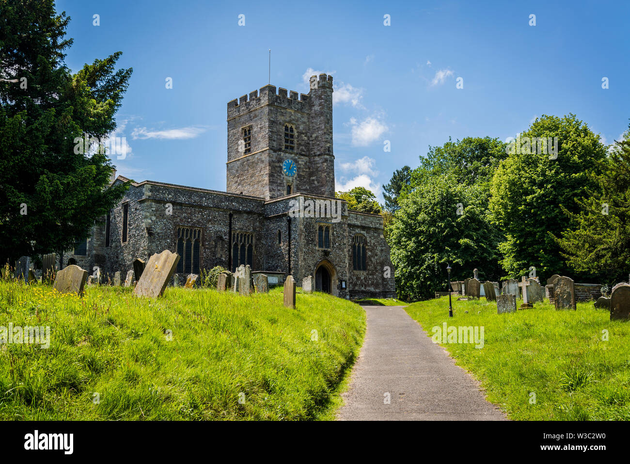 St Mary Magdalene parish church built in 13th century, Cobham, England ...