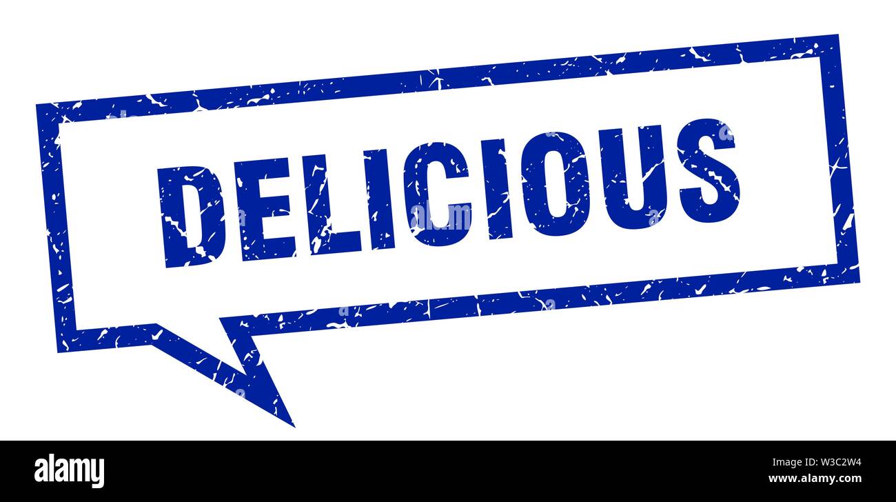 delicious sign. delicious square speech bubble. delicious Stock Vector ...