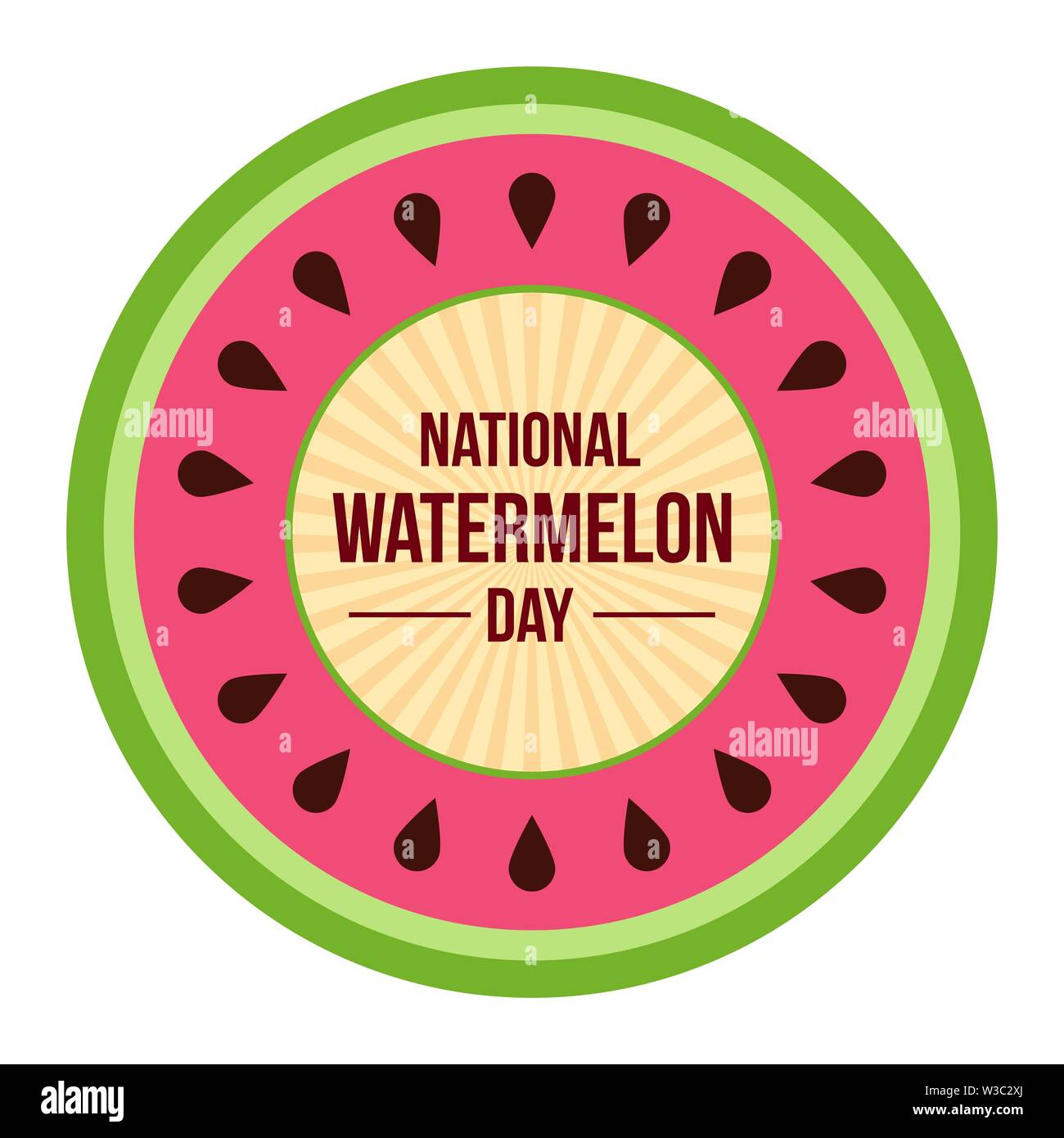 Watermelon picture to color Stock Vector Images - Alamy