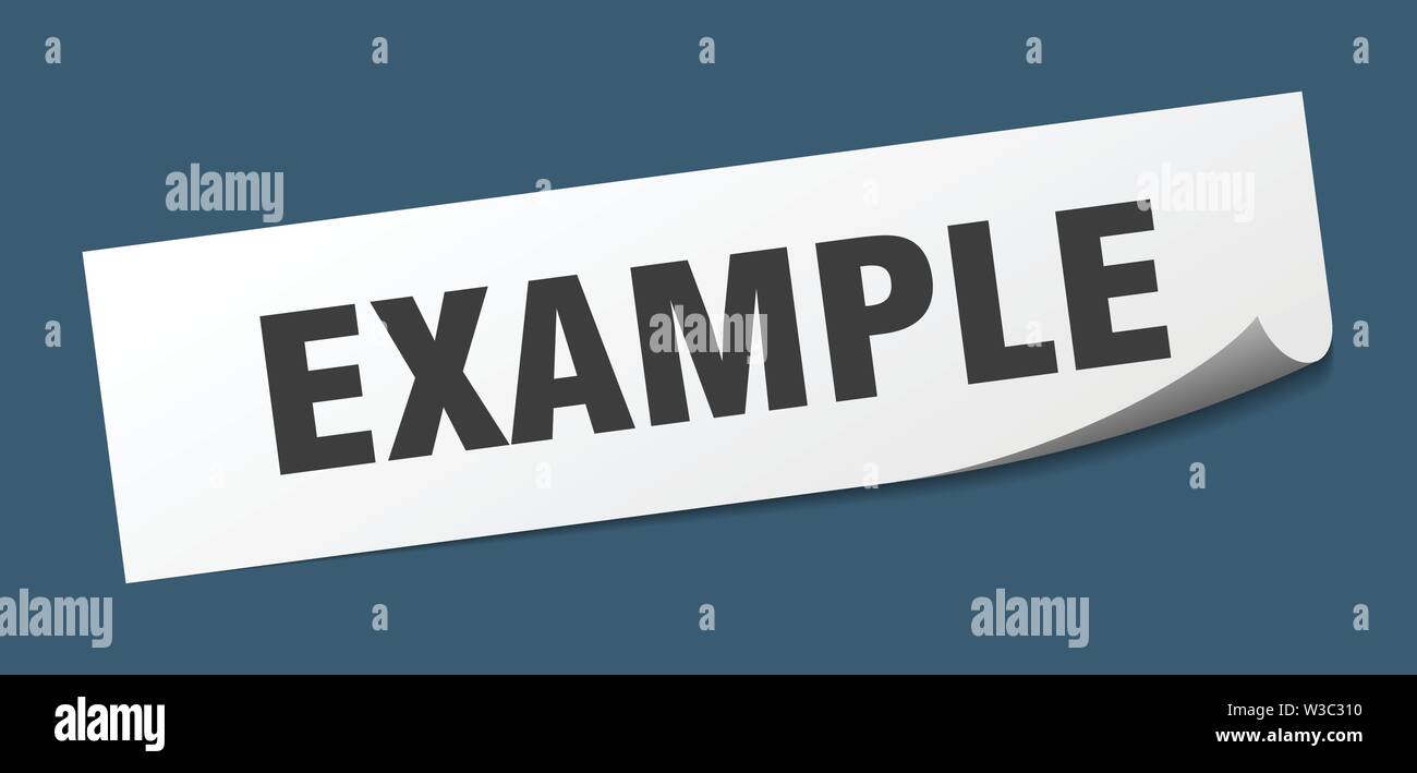 example sticker. example square isolated sign. example Stock Vector ...