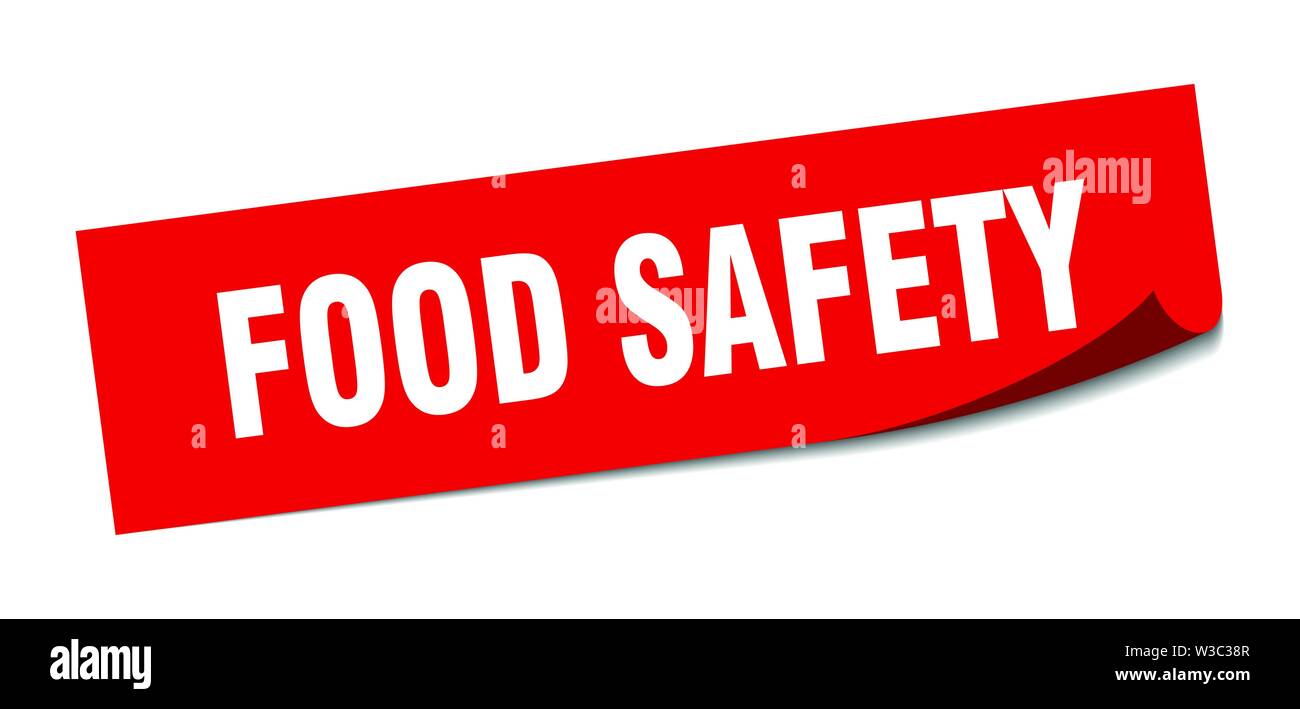 food safety sticker. food safety square isolated sign. food safety ...
