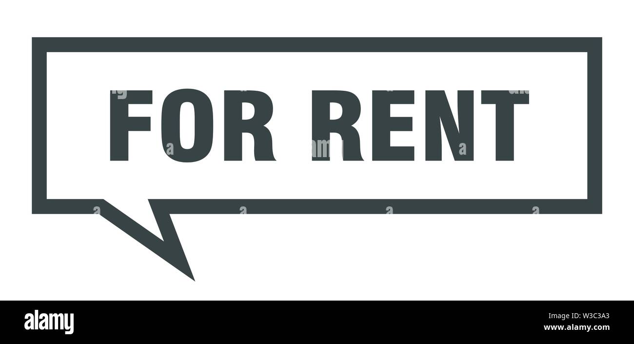 for rent sign. for rent square speech bubble. for rent Stock Vector ...