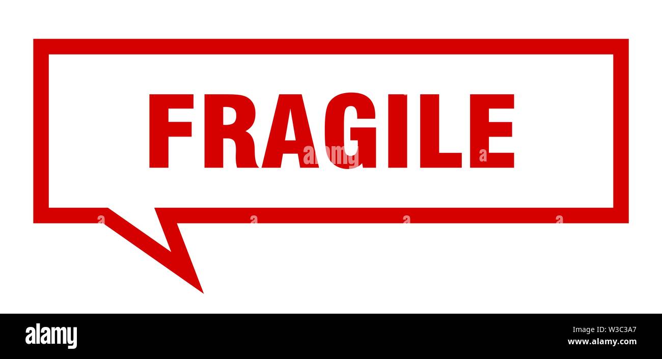fragile sign. fragile square speech bubble. fragile Stock Vector Image ...