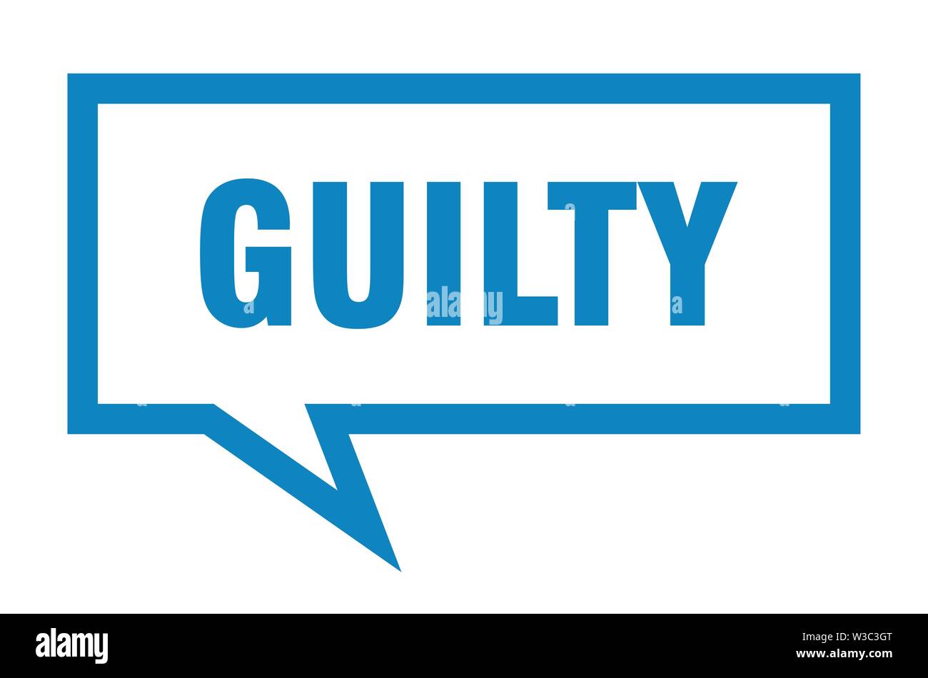 guilty sign. guilty square speech bubble. guilty Stock Vector Image ...