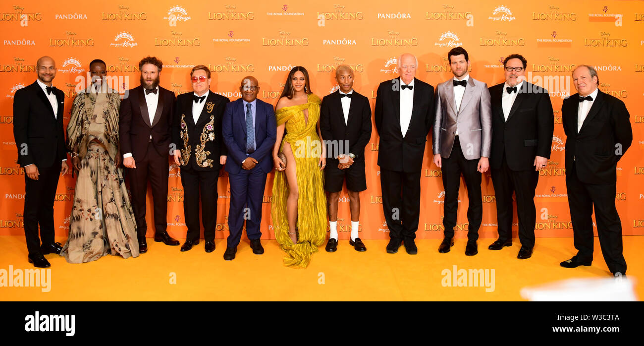 (left to right) Keegan-Michael Key, Florence Kasumba, Seth Rogen, Elton ...