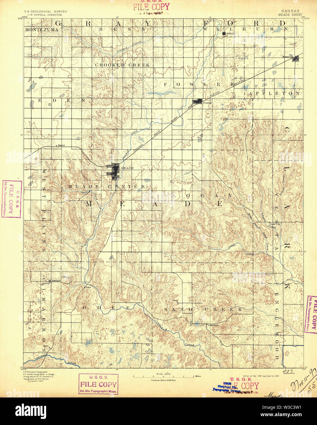 Meade kansas map hi-res stock photography and images - Alamy