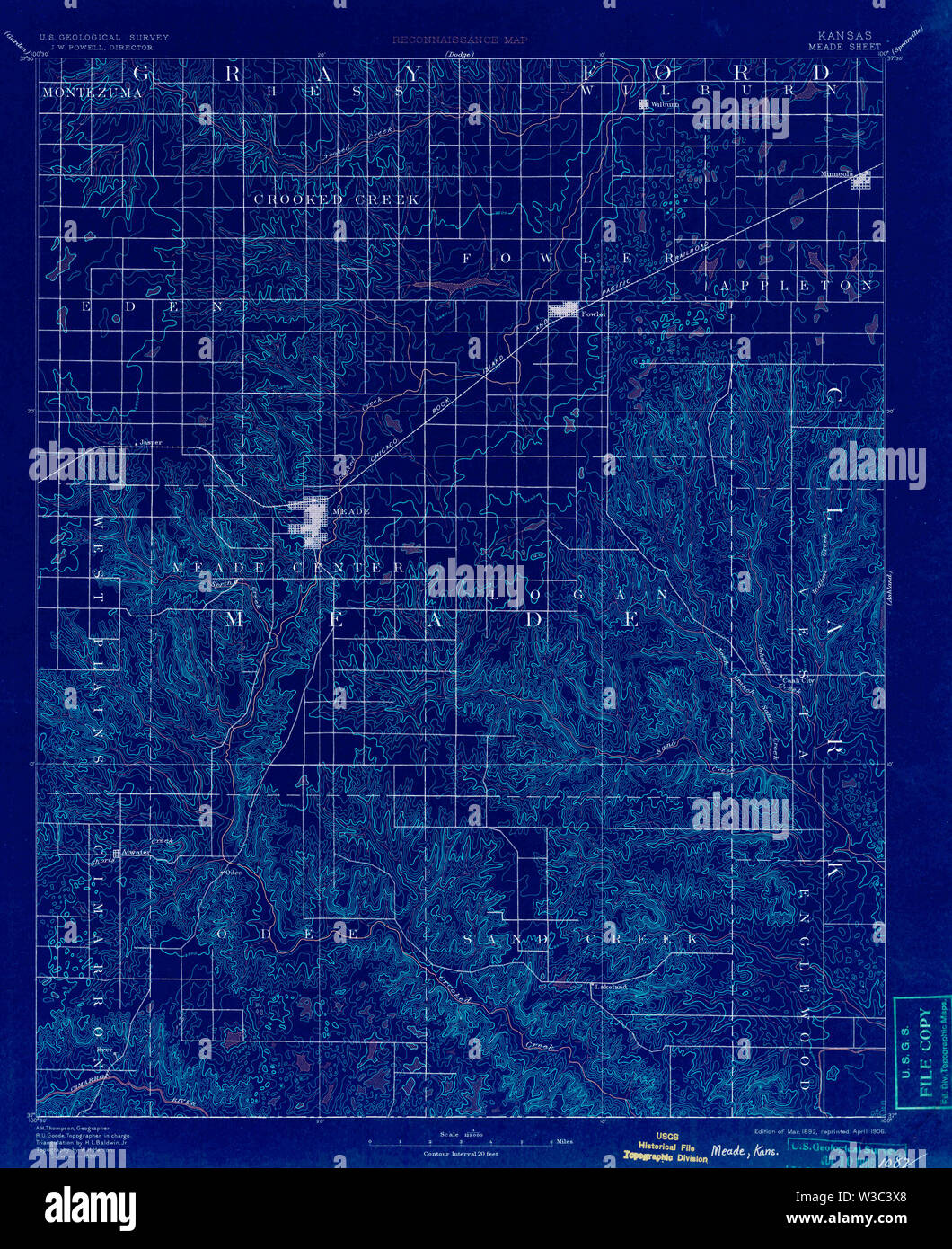 Meade kansas map hi-res stock photography and images - Alamy