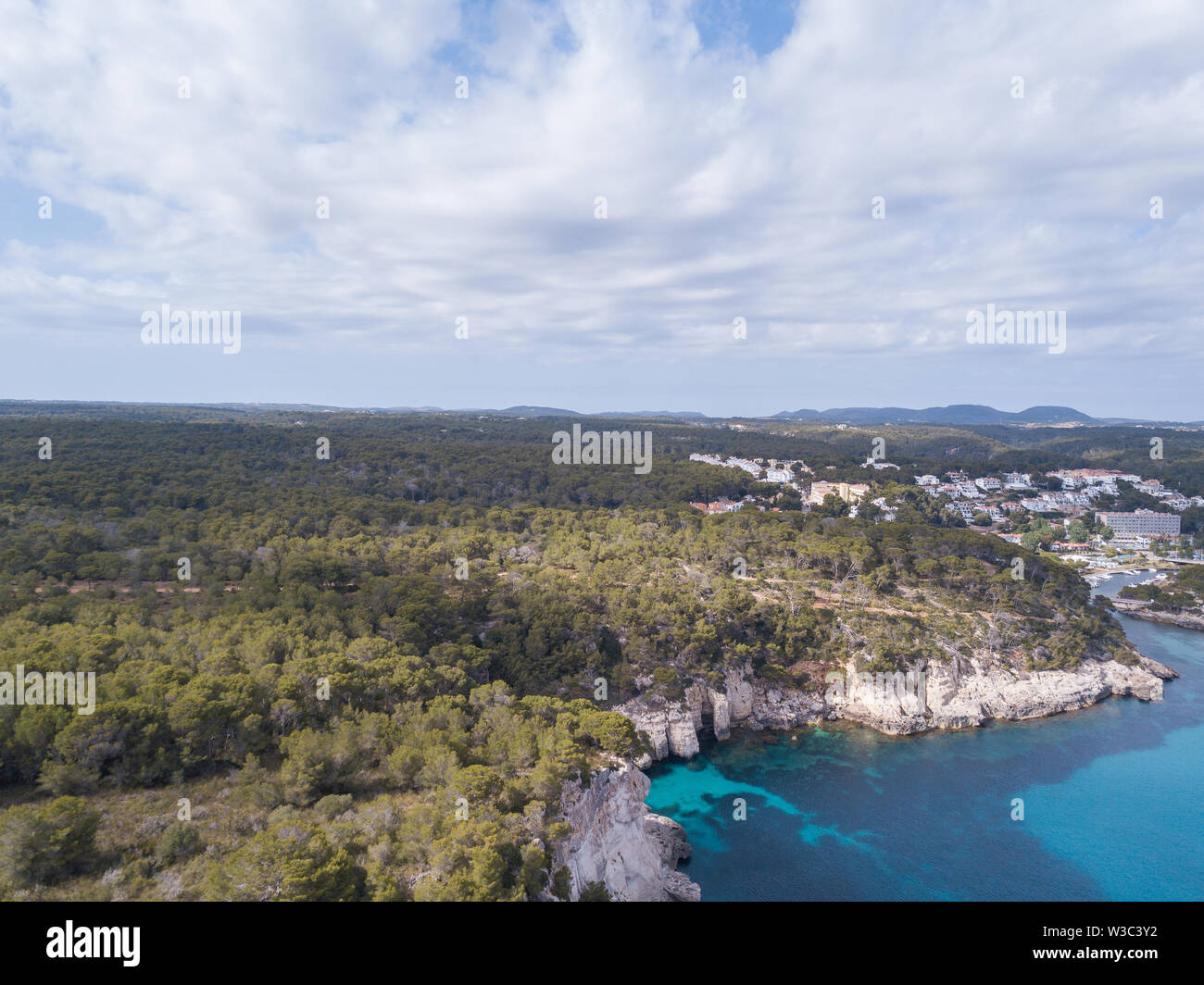 Aerial view of butiful landscape in Menorca Spain Stock Photo - Alamy