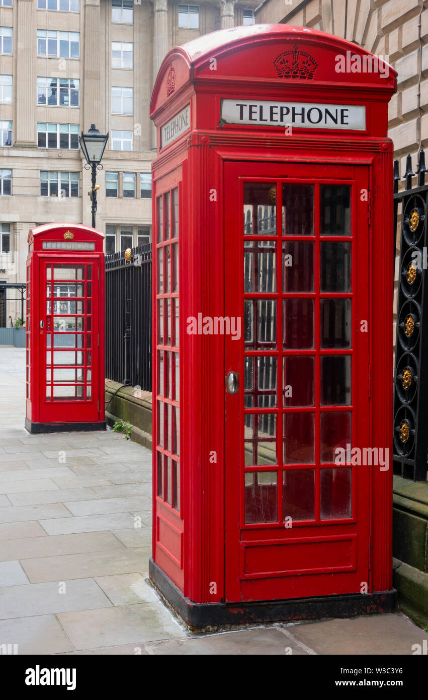Traditional British red phone boxes in Liverpool Stock Photo - Alamy Traditional British red phone boxes in Liverpool Stock Photo - Alamy