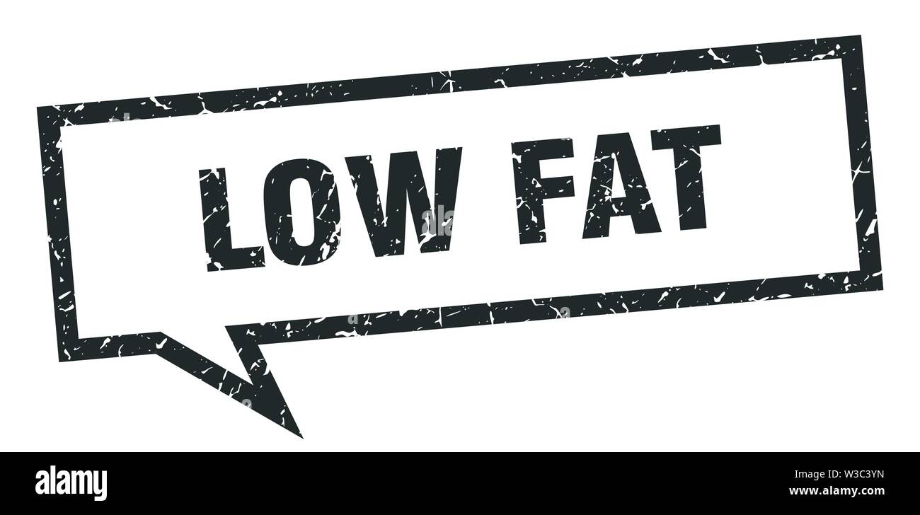 low fat sign. low fat square speech bubble. low fat Stock Vector Image ...