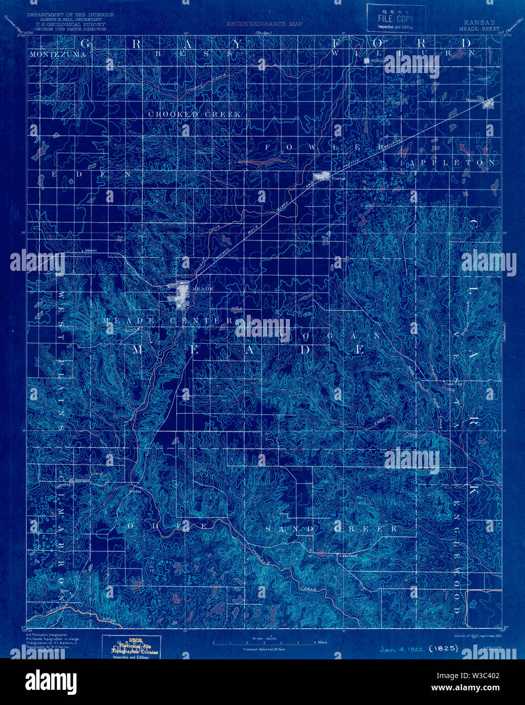 Meade kansas map hi-res stock photography and images - Alamy