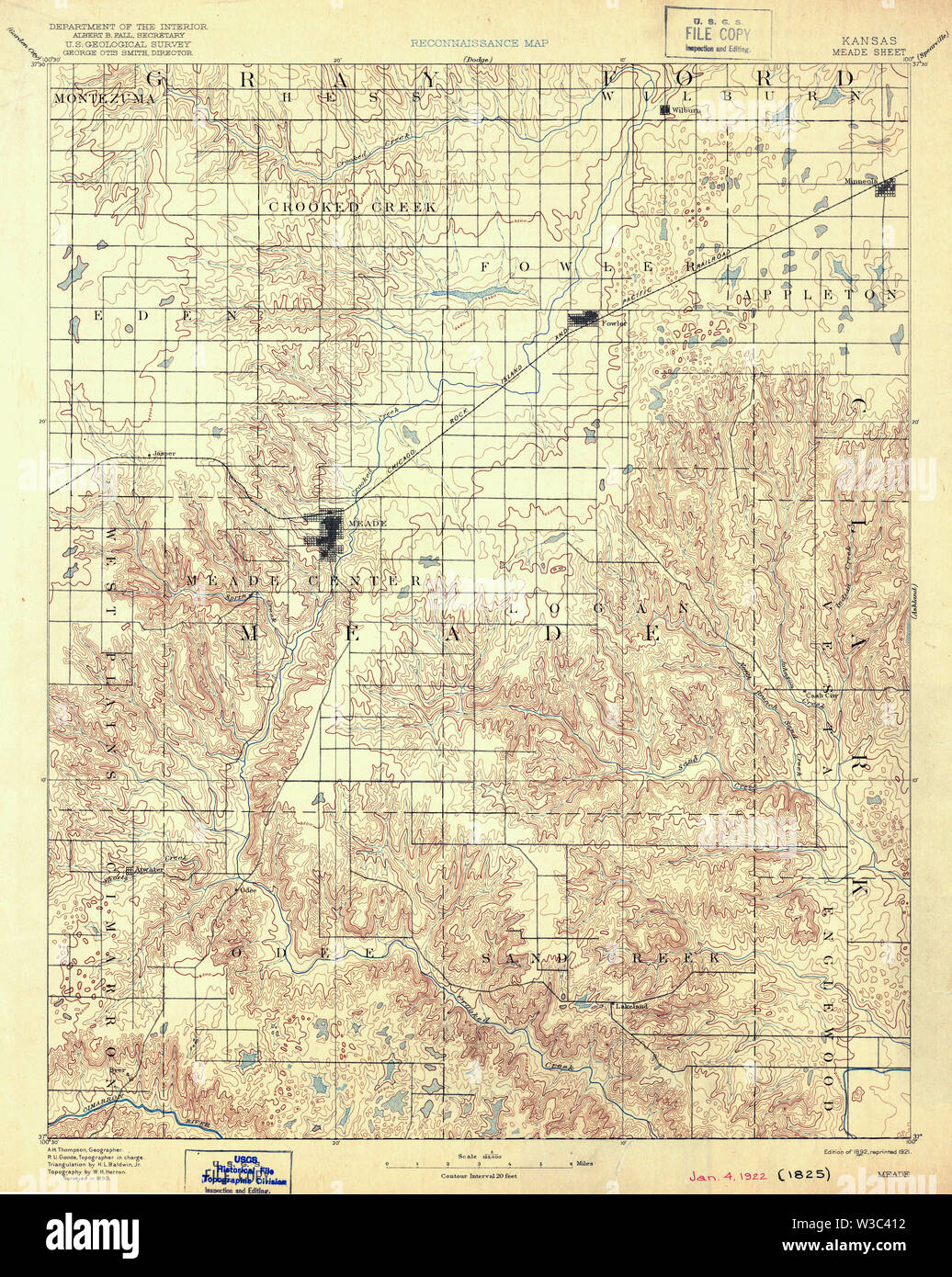 Meade kansas map hi-res stock photography and images - Alamy