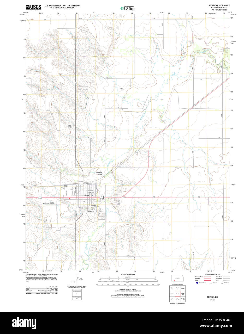 Map of meade hi-res stock photography and images - Alamy