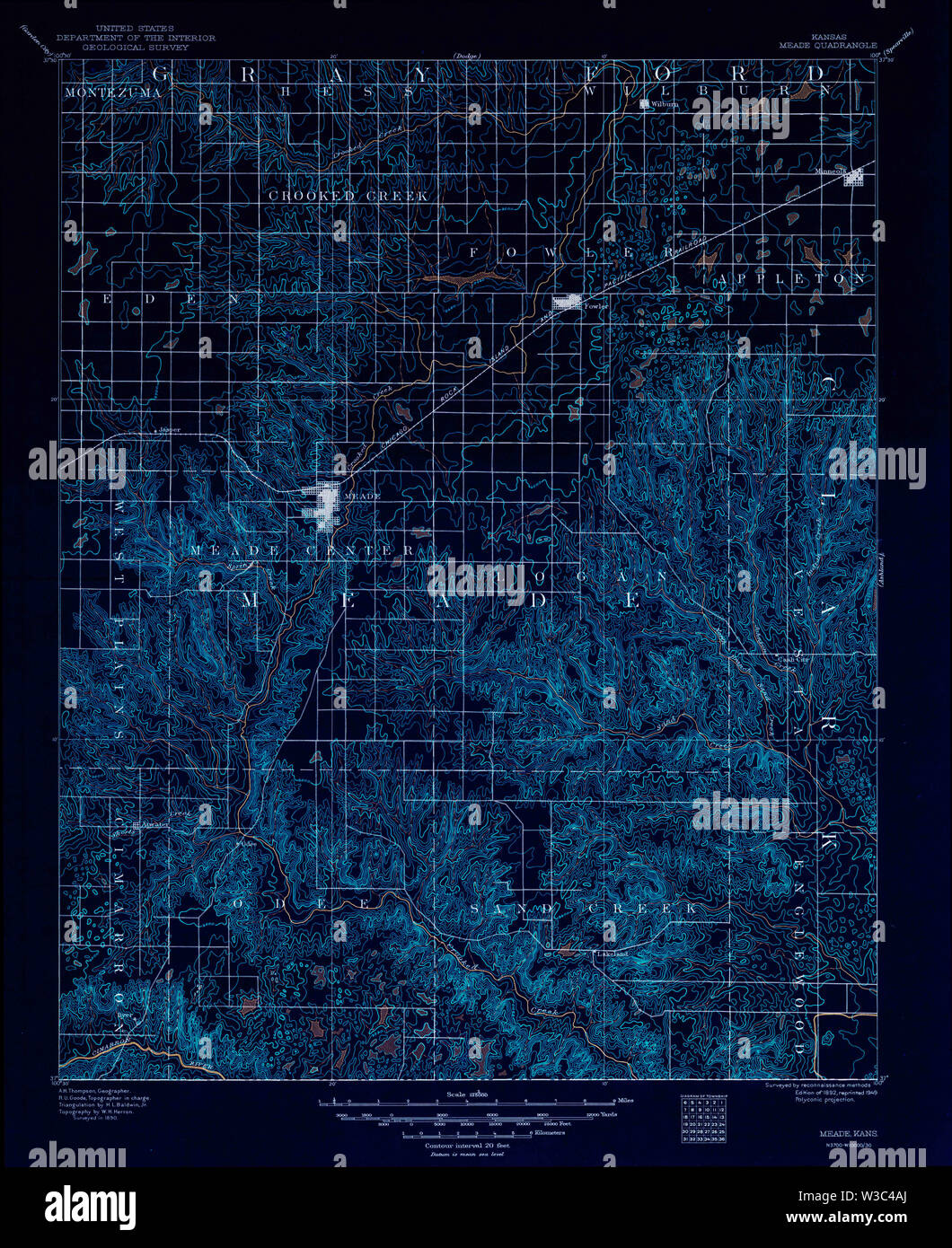 Meade kansas map hi-res stock photography and images - Alamy