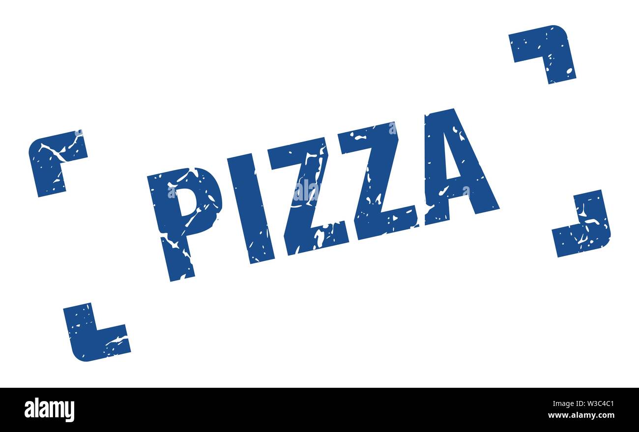 pizza stamp. pizza square grunge sign. pizza Stock Vector Image & Art ...