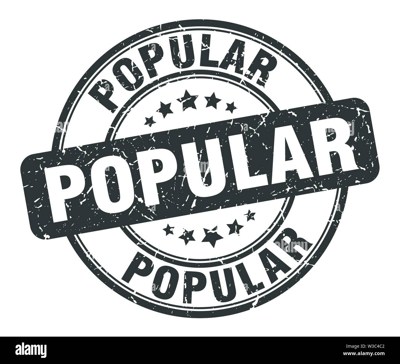popular stamp. popular round grunge sign. popular Stock Vector Image ...