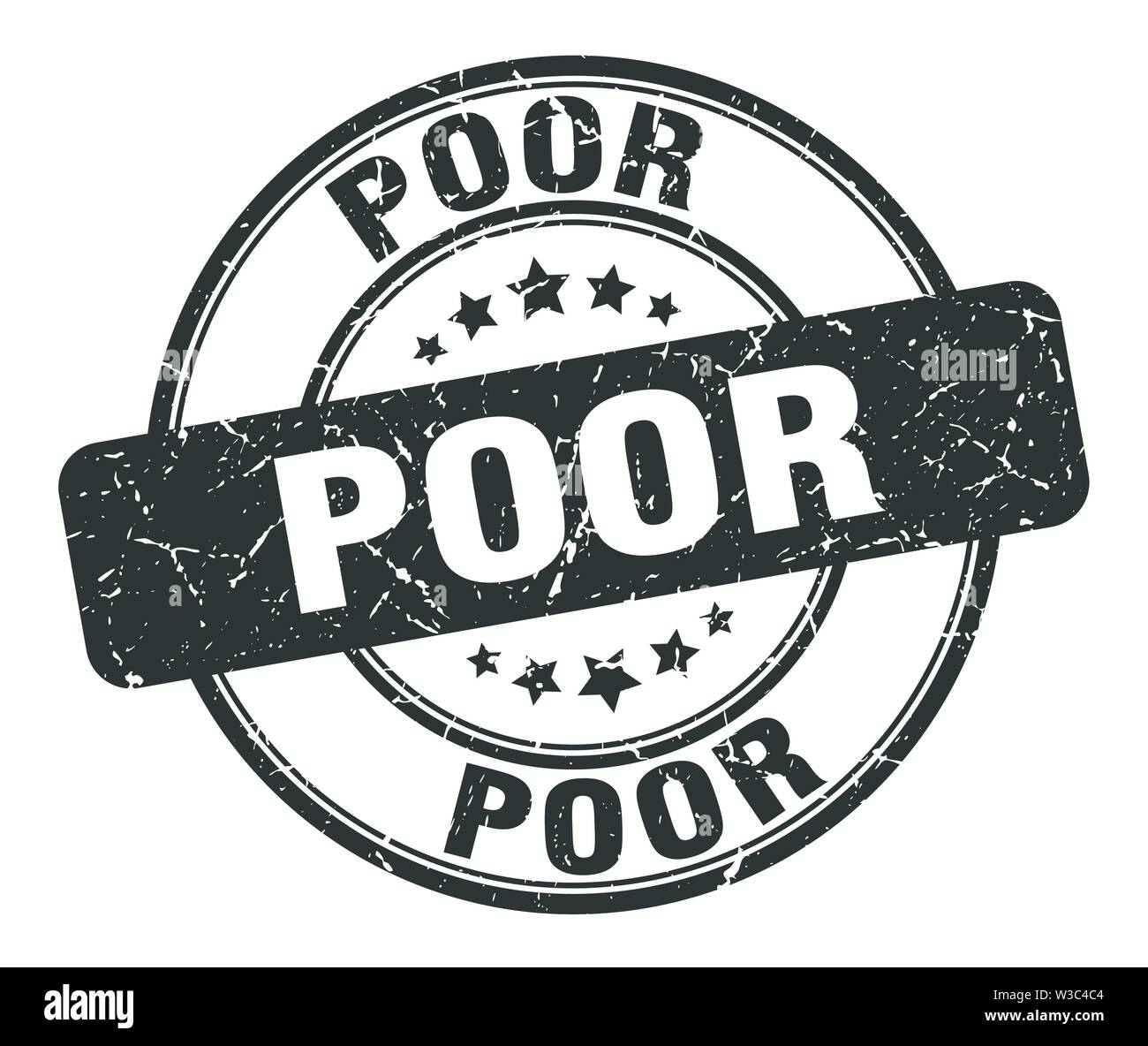 Poor sign black round hi-res stock photography and images - Alamy
