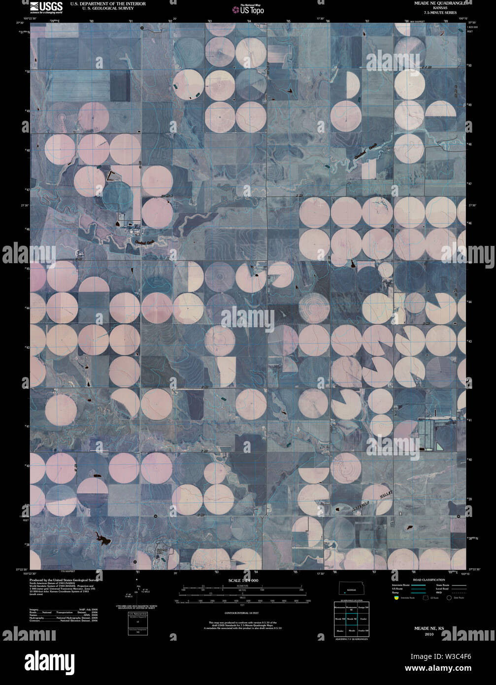 Meade kansas map hi-res stock photography and images - Alamy