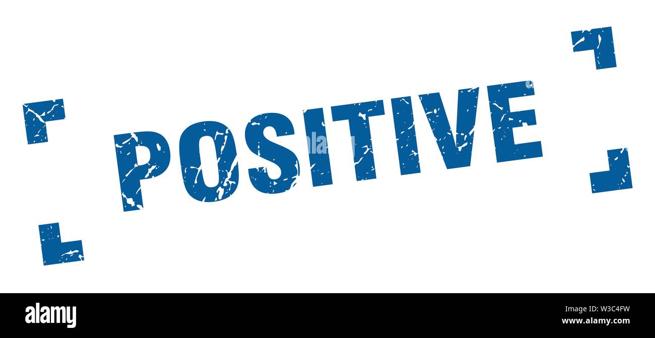 positive stamp. positive square grunge sign. positive Stock Vector ...