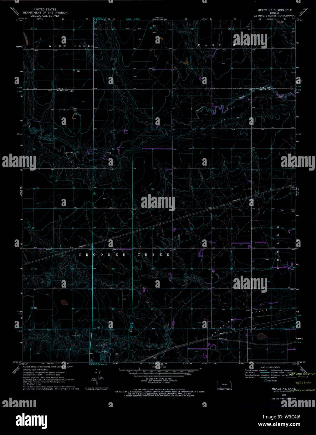 Meade kansas map hi-res stock photography and images - Alamy