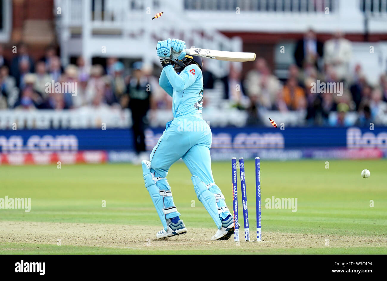 England's Jofra Archer bats during the ICC World Cup Final at Lord's ...