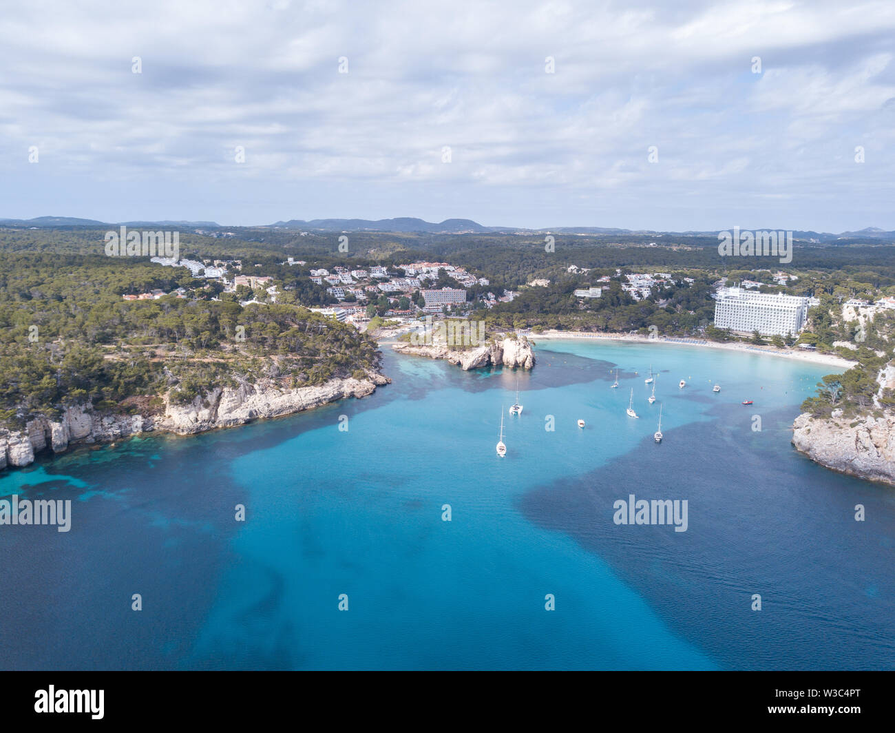 Aerial view of butiful landscape in Menorca Spain Stock Photo - Alamy