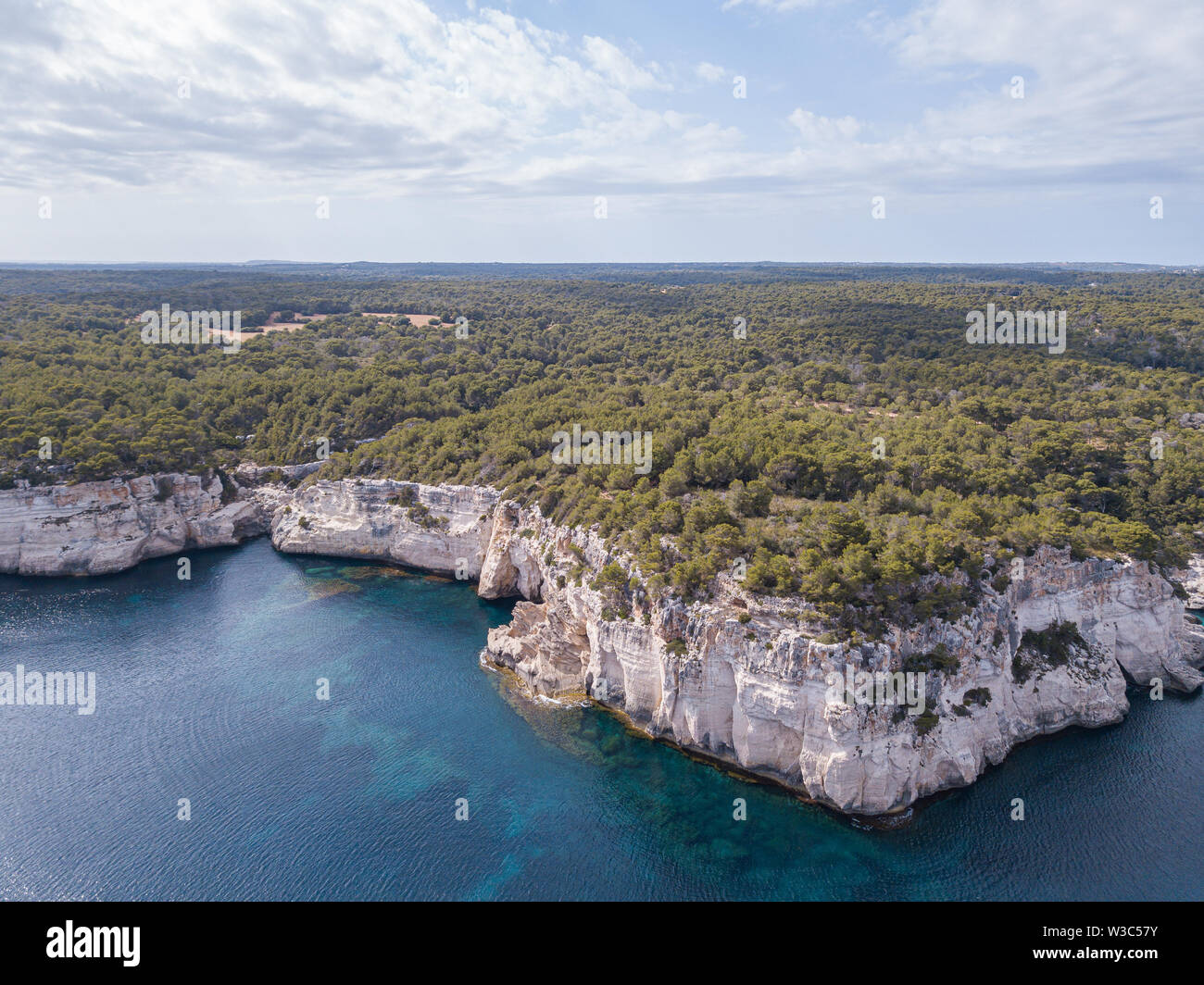 Aerial view of butiful landscape in Menorca Spain Stock Photo - Alamy