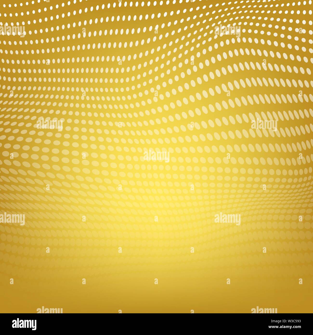 Polygonal Space. Low Poly Yellow Background with Connecting Dot. Big ...