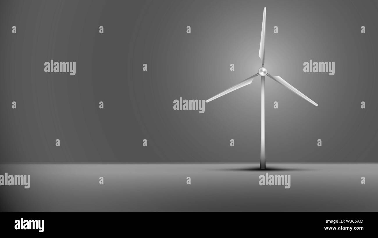 Wind turbine on gray background Stock Vector Image & Art - Alamy