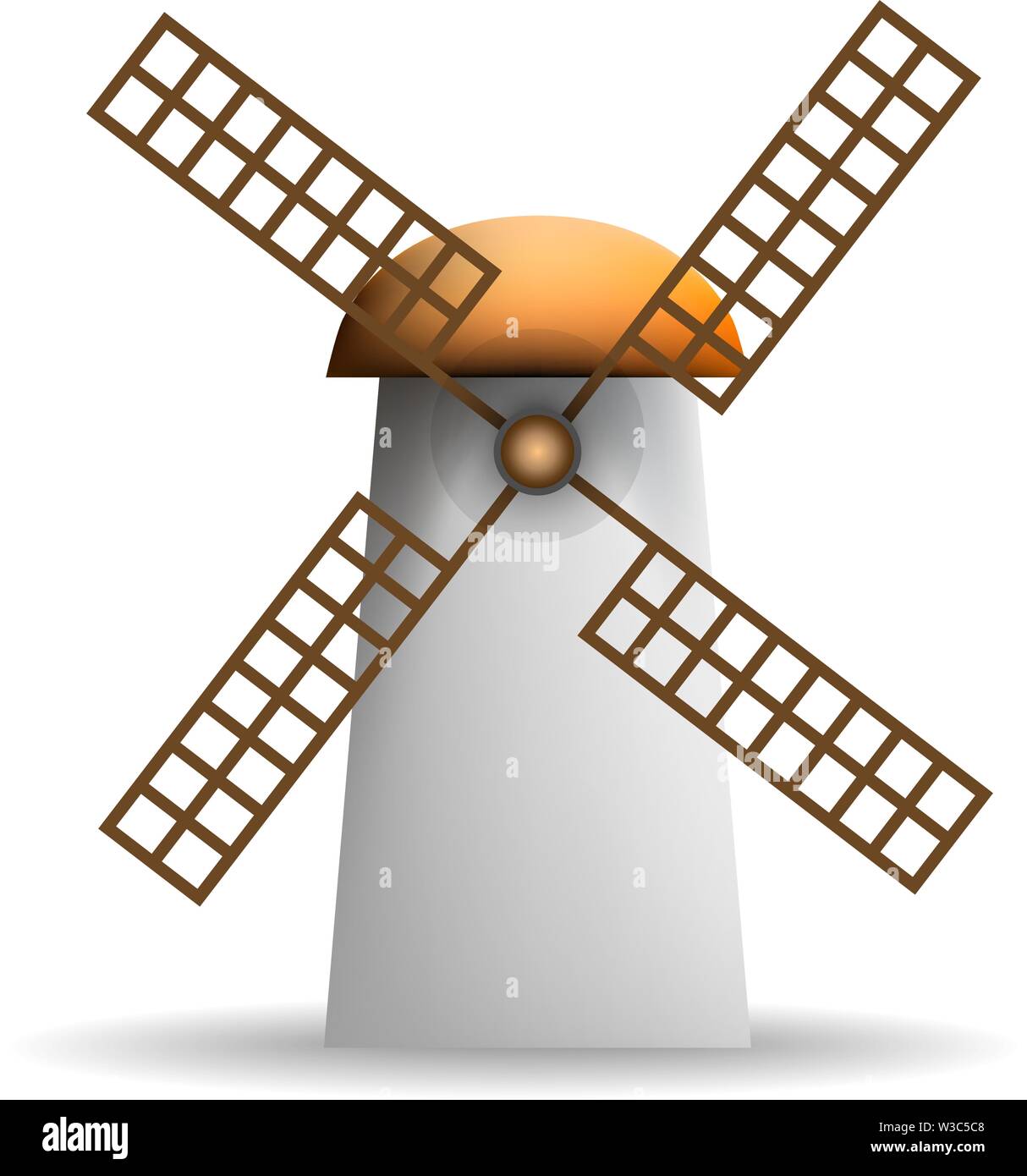 Windmill on a white background. Vector illustration Stock Vector Image ...