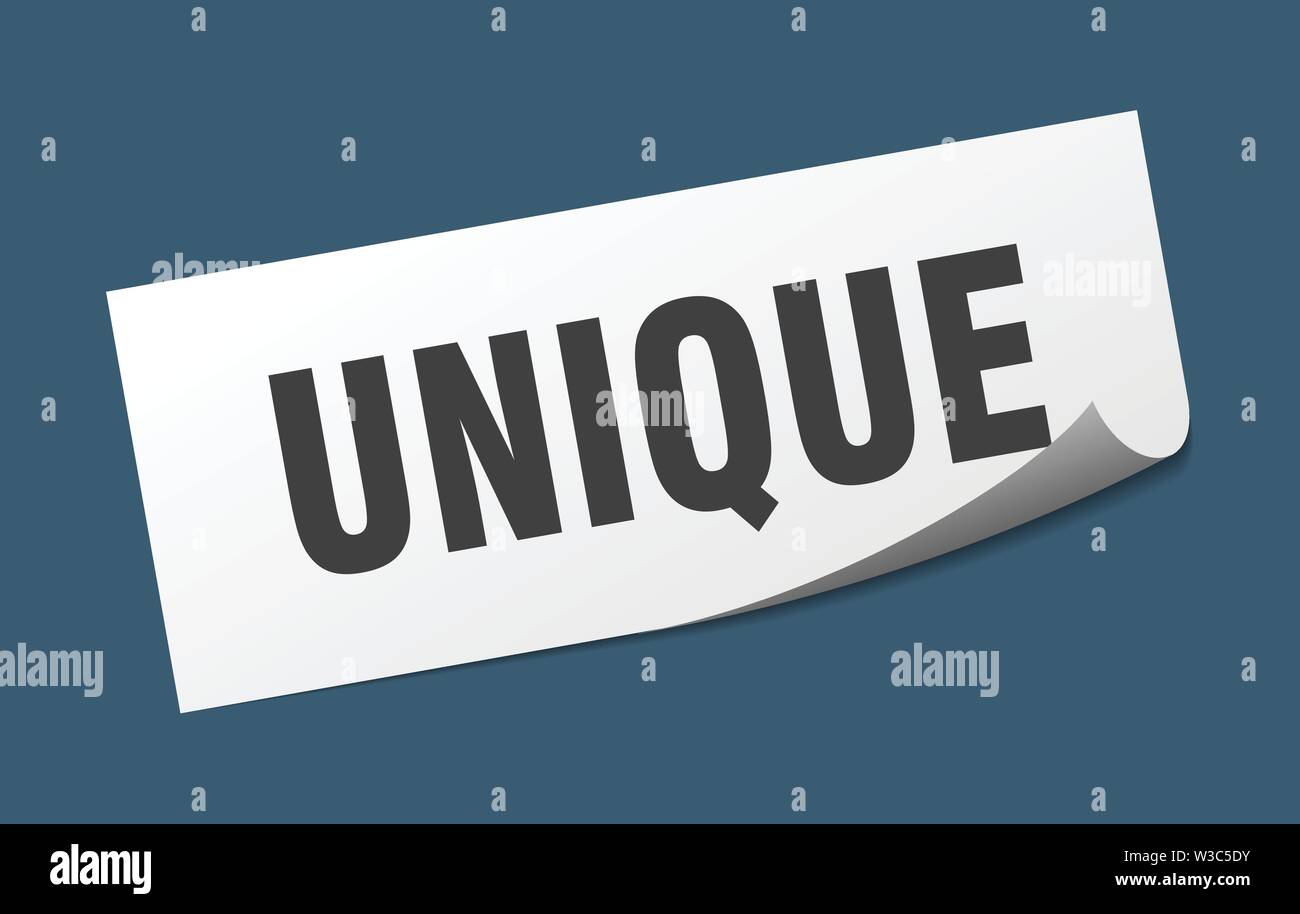 unique sticker. unique square isolated sign. unique Stock Vector Image ...