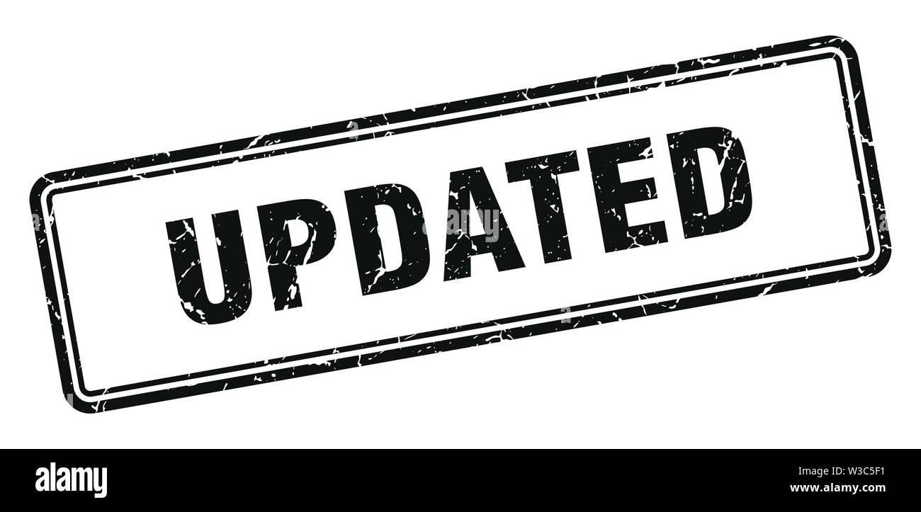 updated stamp. updated square grunge sign. updated Stock Vector Image ...