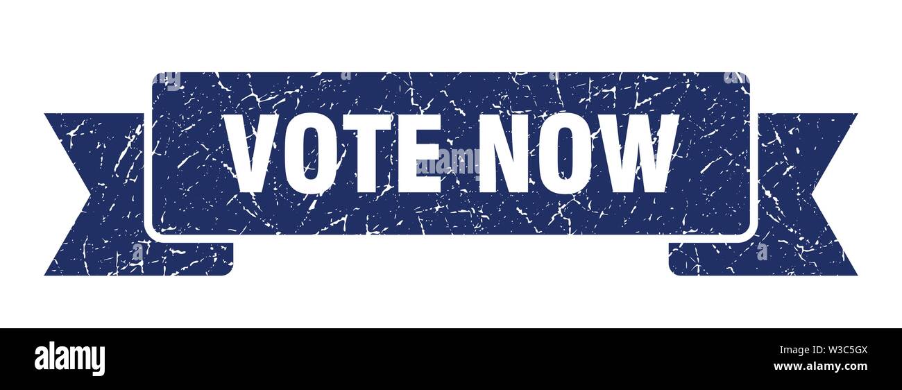 vote now grunge ribbon. vote now sign. vote now banner Stock Vector ...