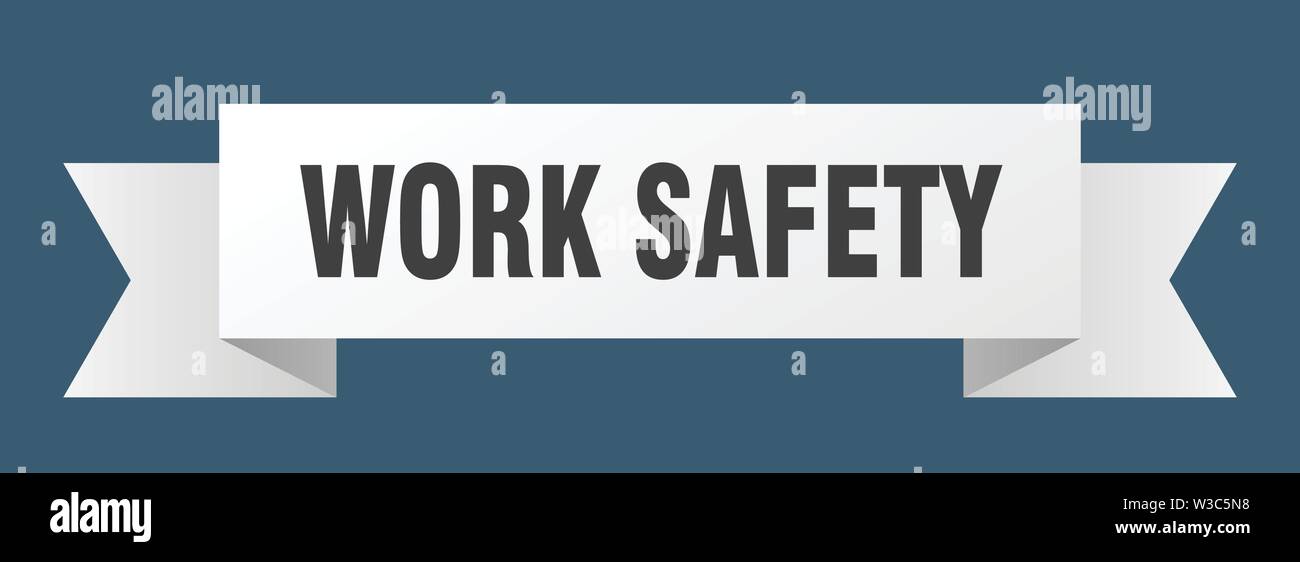 work safety ribbon. work safety isolated sign. work safety banner Stock ...
