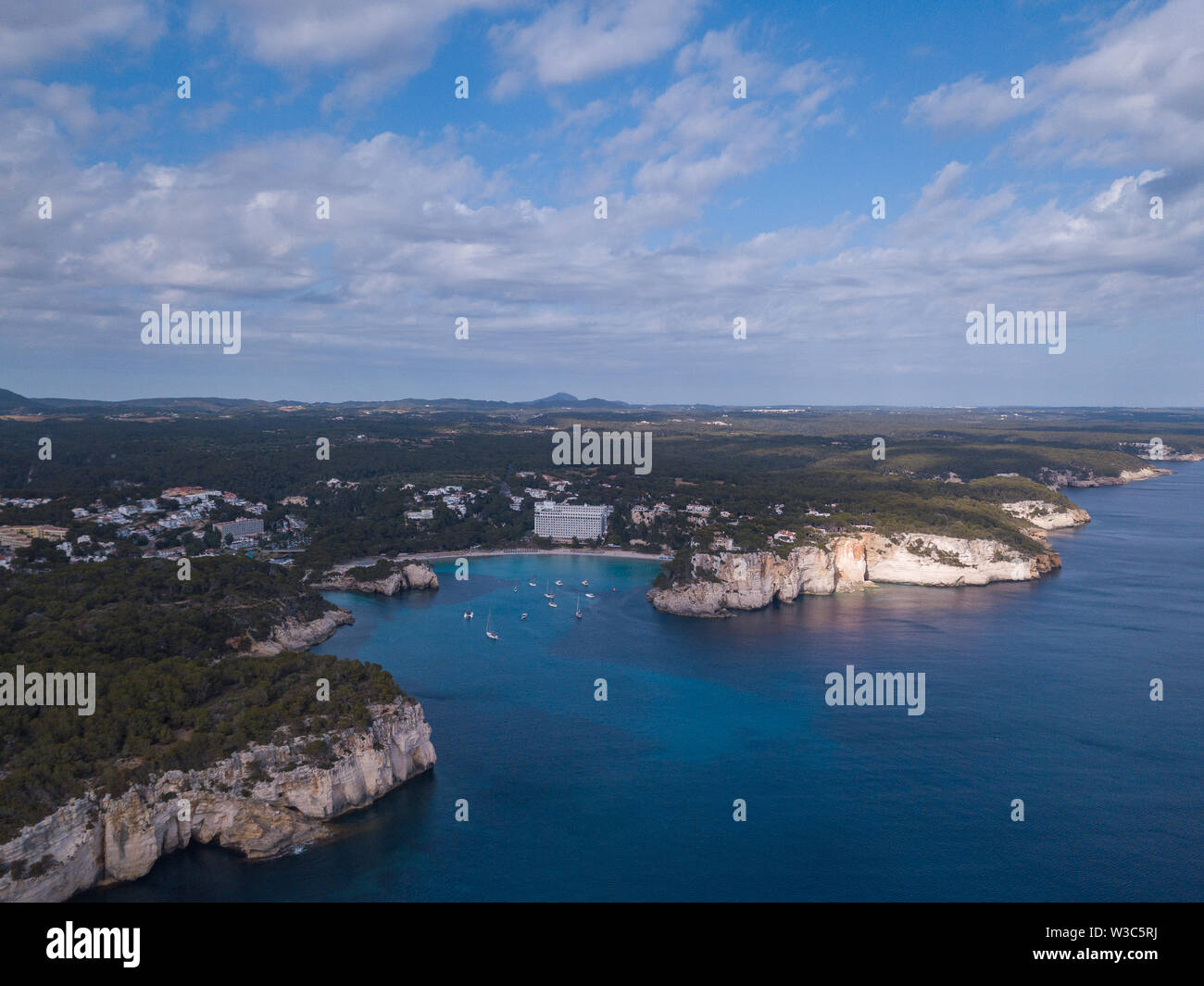 Aerial view of butiful landscape in Menorca Spain Stock Photo - Alamy