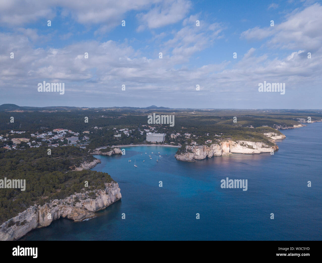Aerial view of butiful landscape in Menorca Spain Stock Photo - Alamy