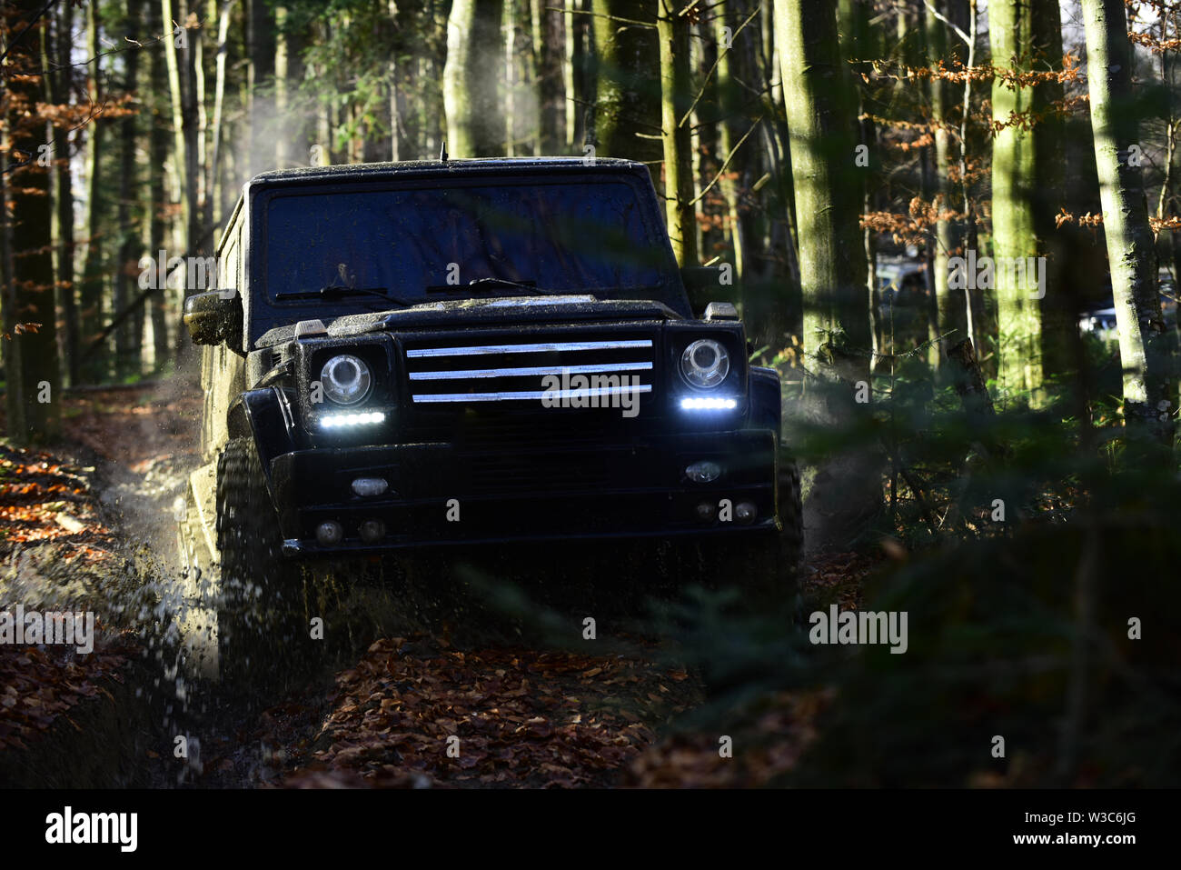 Extreme, competition and four wheel drive vehicle concept. Offroad race ...