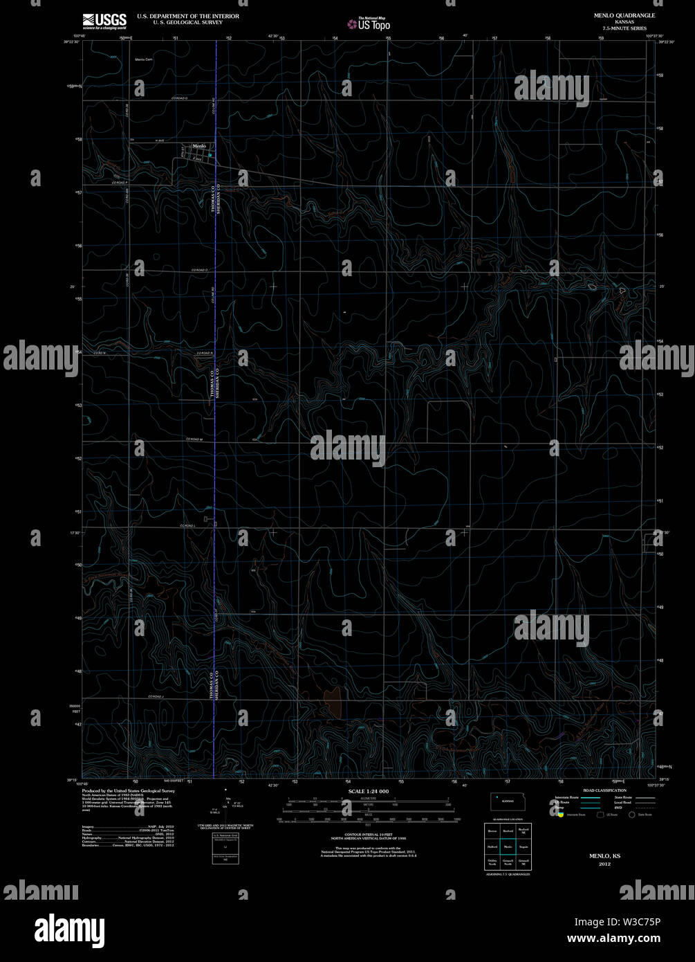 Map of menlo hi-res stock photography and images - Alamy