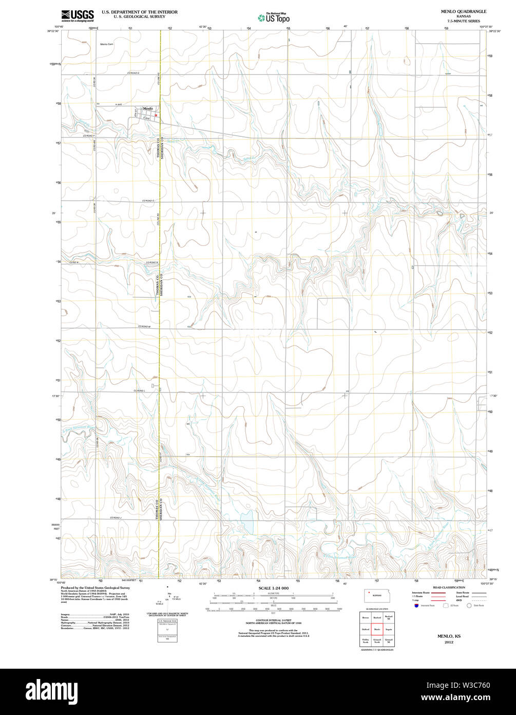 Map of menlo hi-res stock photography and images - Alamy