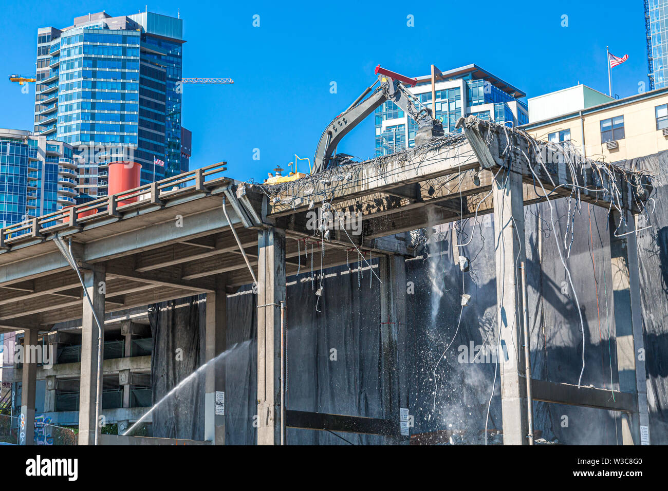 Demolition of Viaduct Stock Photo - Alamy