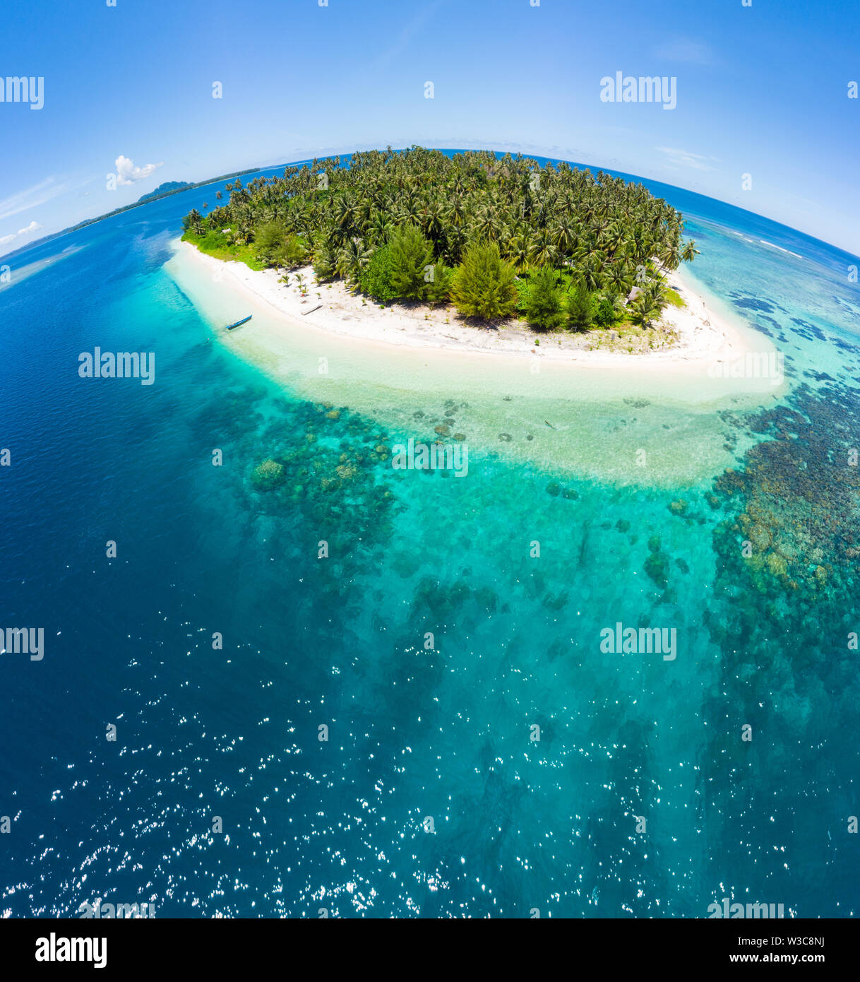 Aerial view Banyak Islands Sumatra tropical archipelago Indonesia ...