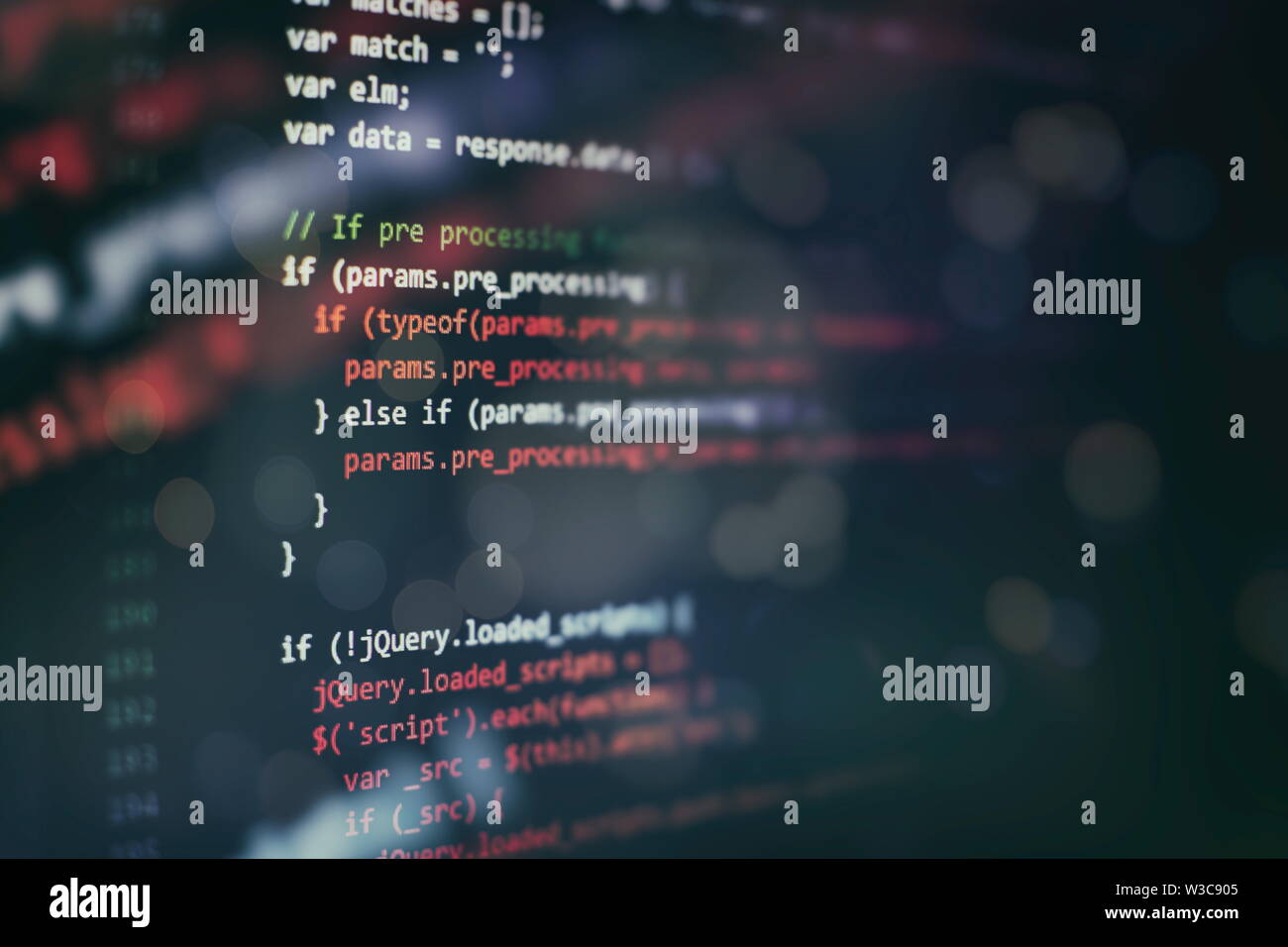 Writing programming functions on laptop. Big data and Internet of ...