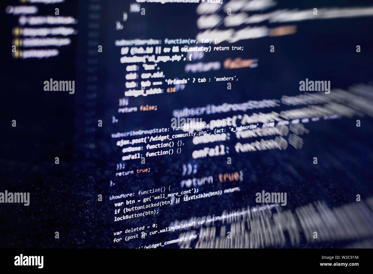 Programming Source Code Html For Website Development Server Logs Analysis Closeup Developing
