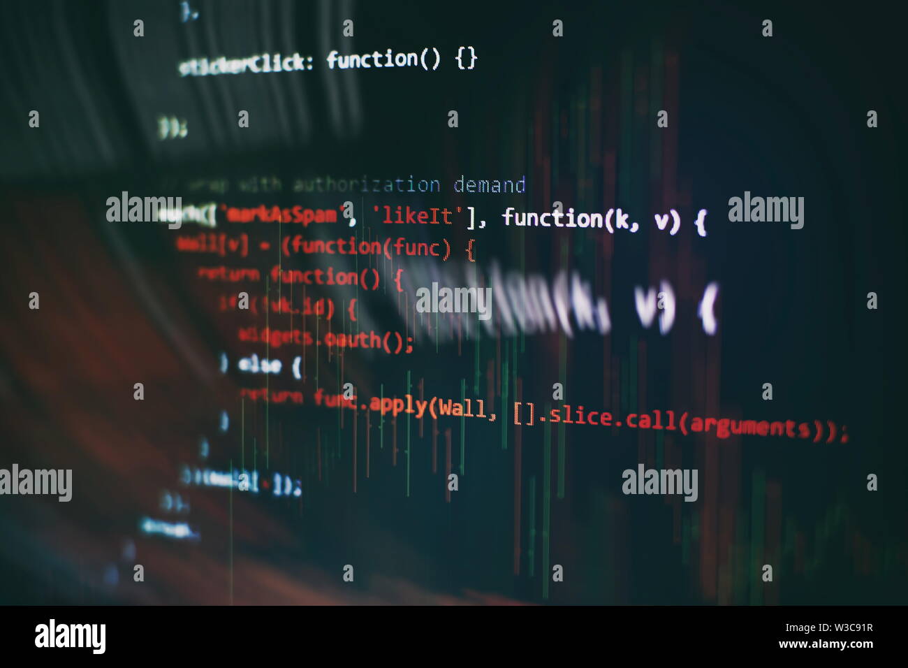 Programming Source Code Html For Website Development Server Logs Analysis Closeup Developing