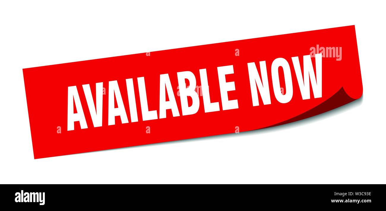 available now sticker. available now square isolated sign. available ...