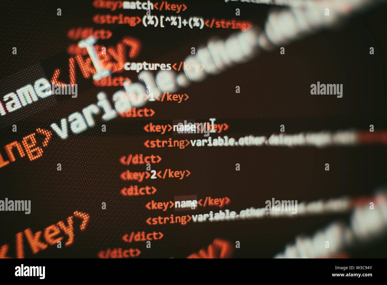 Computer programming often shortened to programming is a process Stock ...