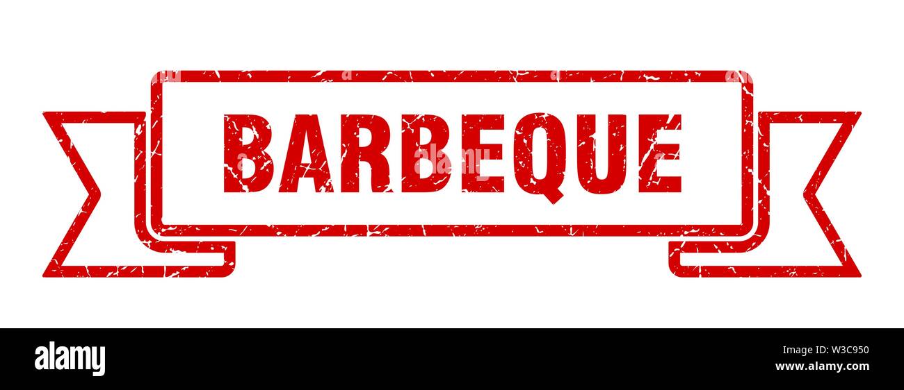 barbeque grunge ribbon. barbeque sign. barbeque banner Stock Vector ...
